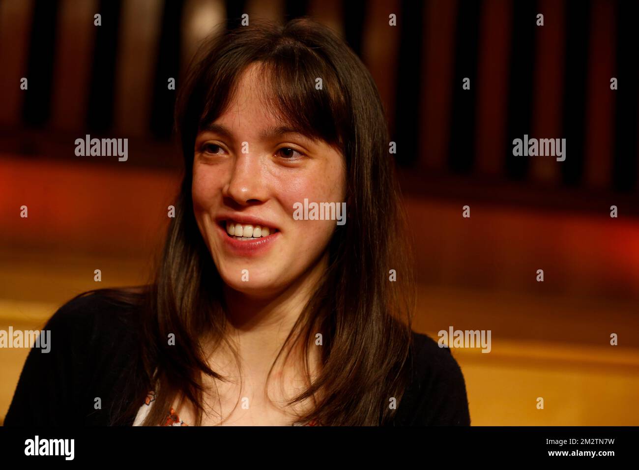 Finalist Sylvia Huang poses for the photographer at the last session of ...