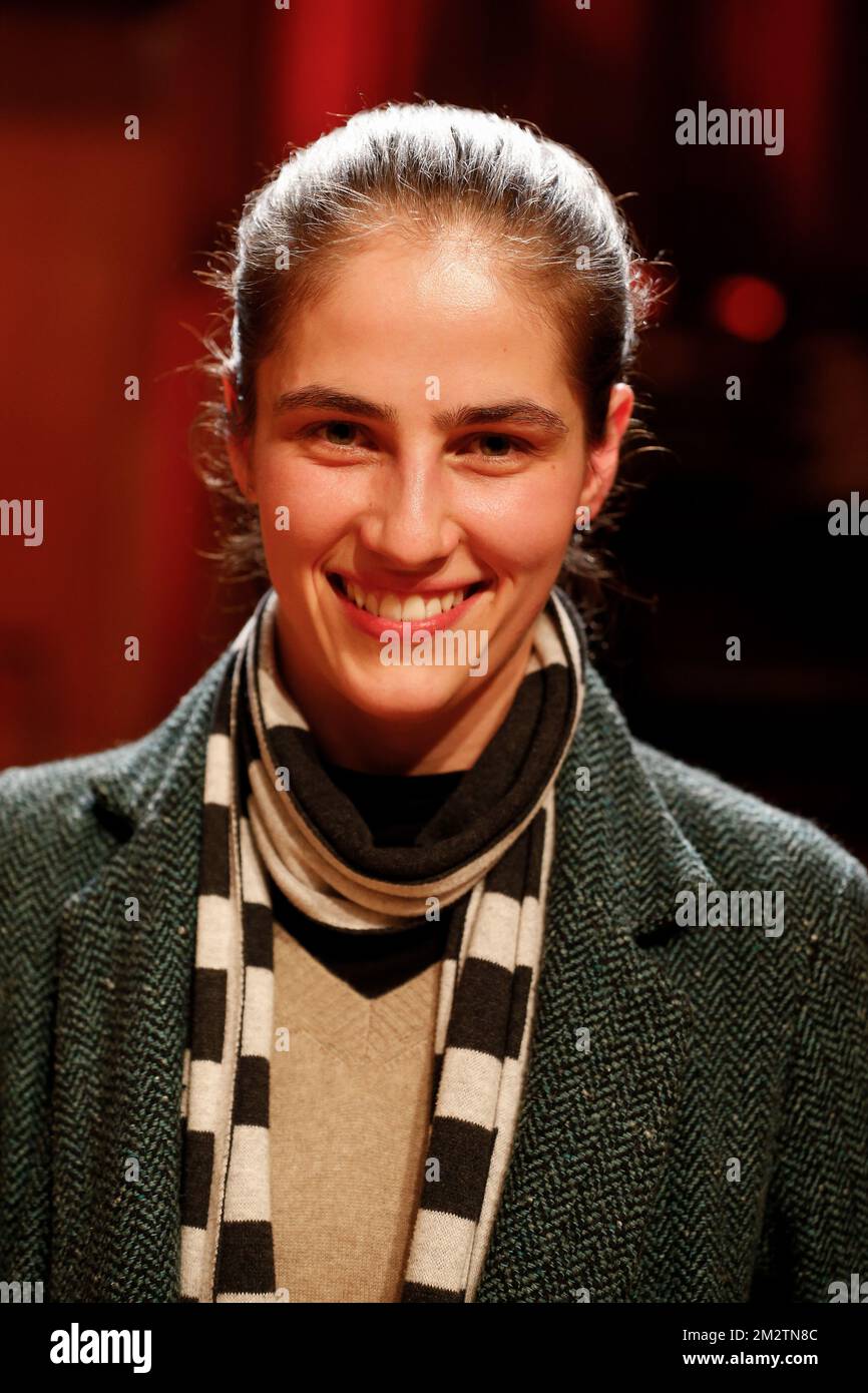 Finalist Julia Pusker poses for the photographer at the last session of ...