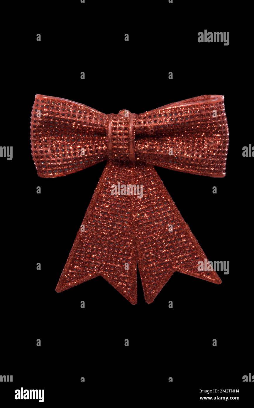 Christmas element. Red festive bow for christmas. The photo is isolated ...