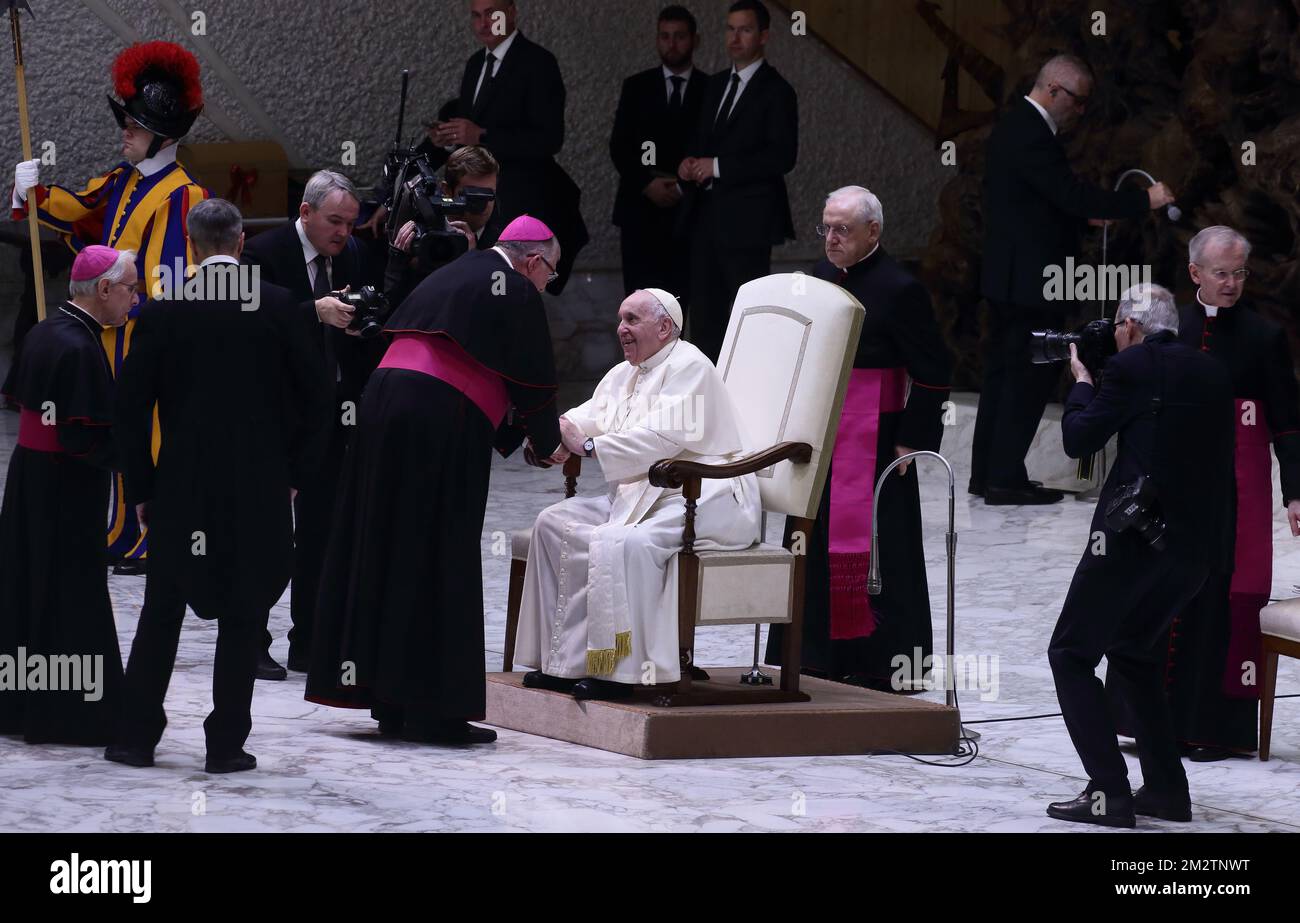 December 14, 2022 - POPE FRANCIS during his wednesday General Audience ...
