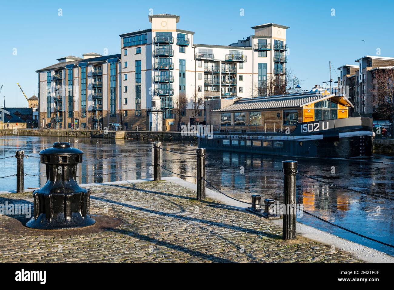 Leith, Edinburgh, Scotland, UK, 14th December 2022. UK Weather: Water ...