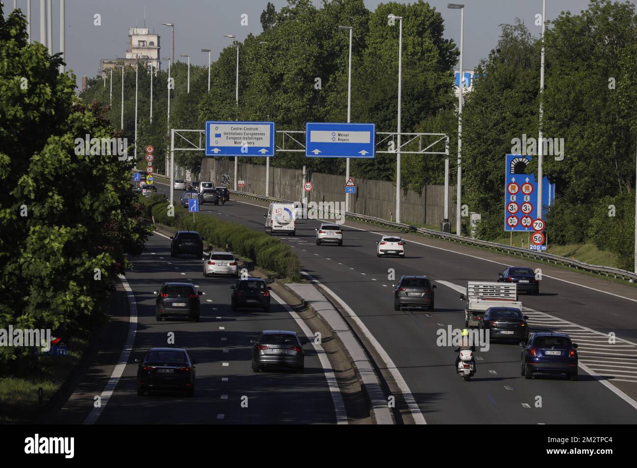 Illustration picture shows the E40 highway in the direction of Brussels ...