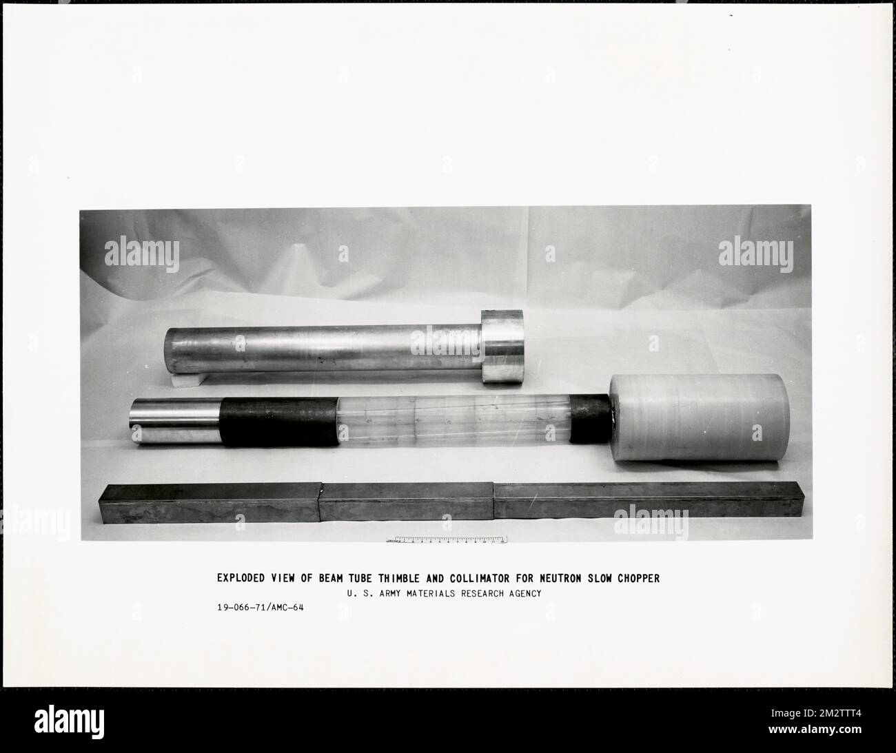 Exploded view of beam tube thimble and collimator for neutron slow ...