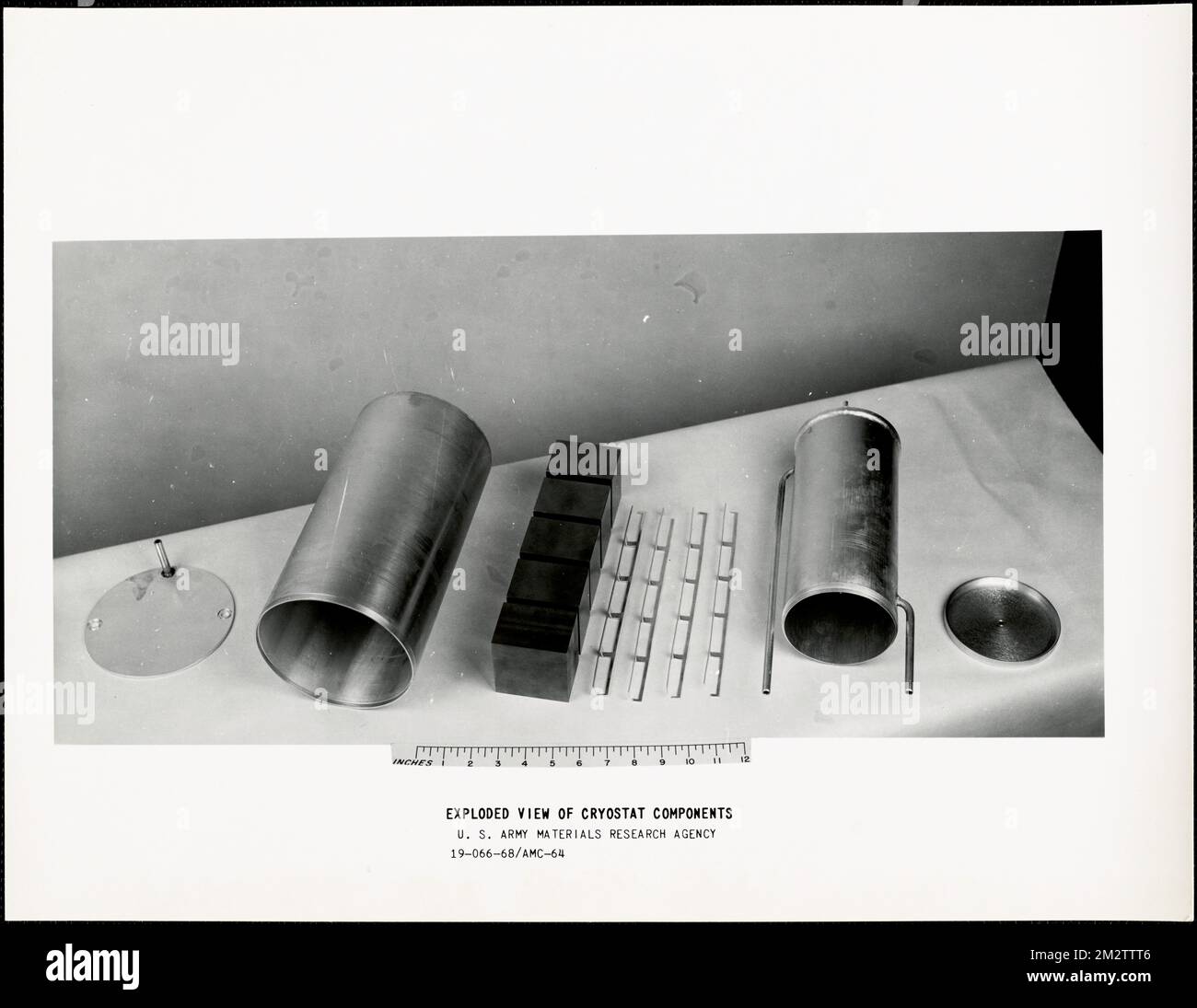 Exploded view of cryostat components , Armories, Ordnance industry ...