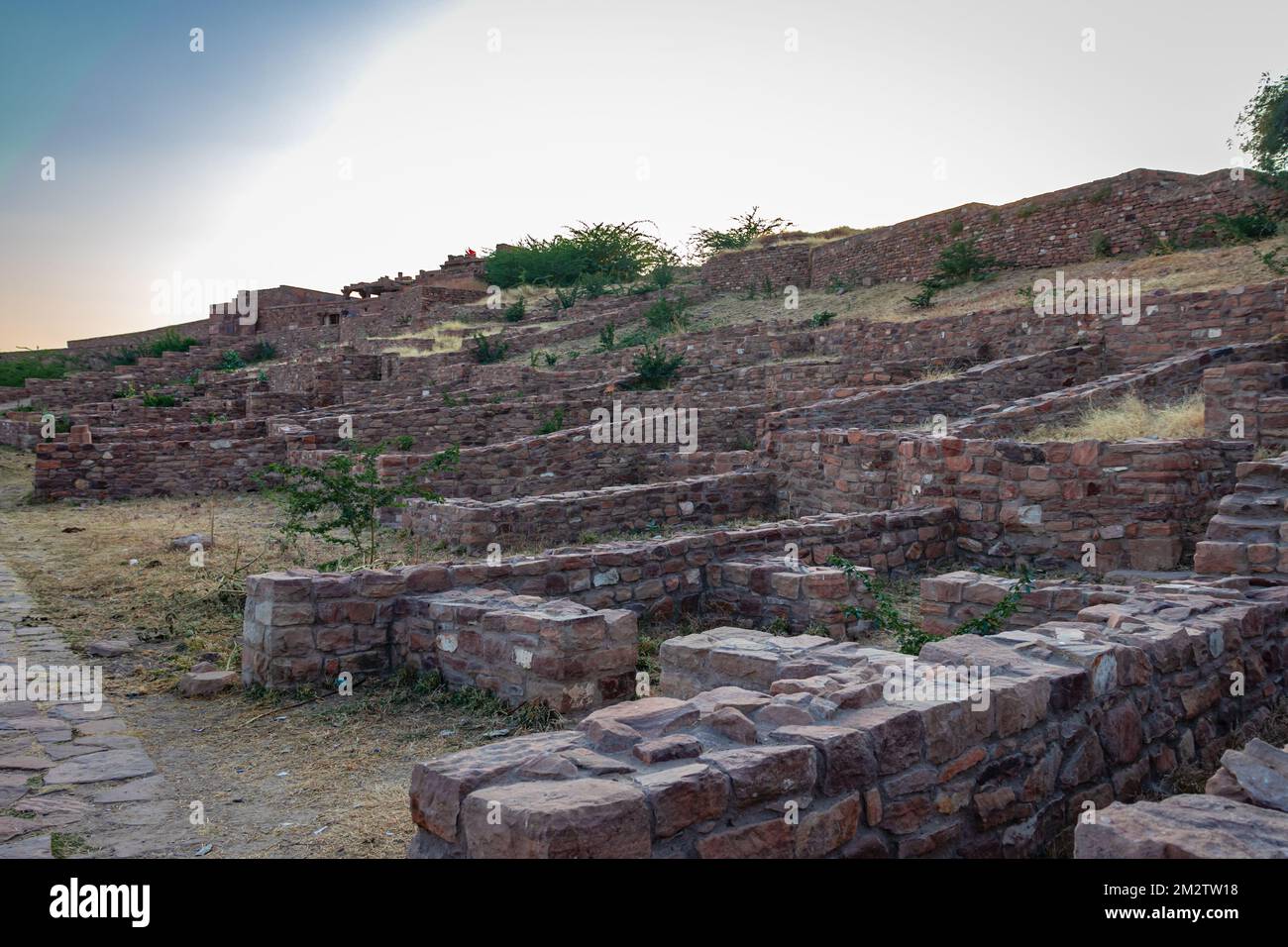 ancient ruined fort architecture from flat angle at day shot taken at ...