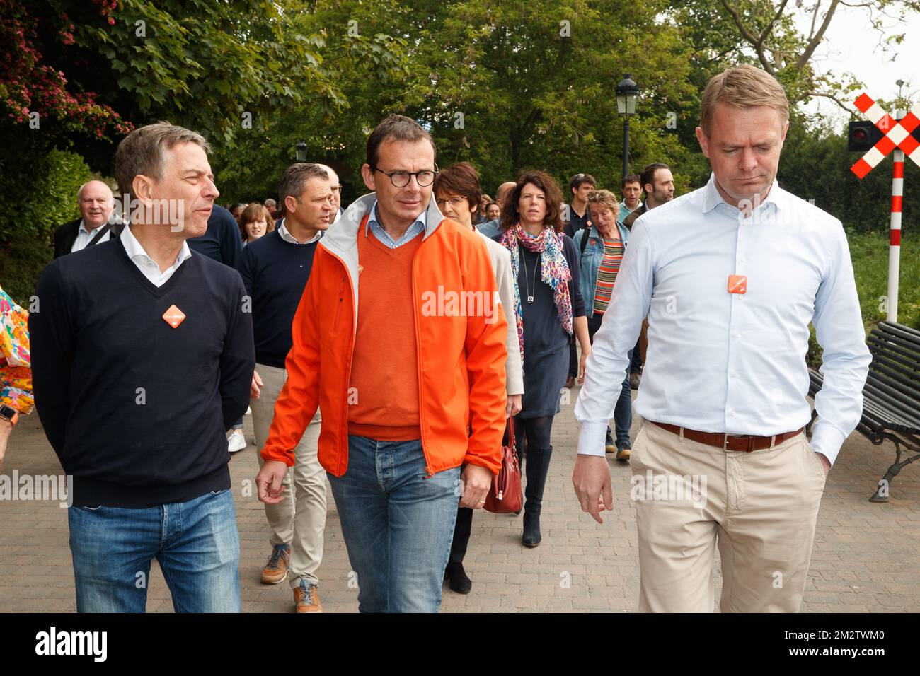 CD&V's Servais Verherstraeten, CD&V chairman Wouter Beke and CD&V's ...