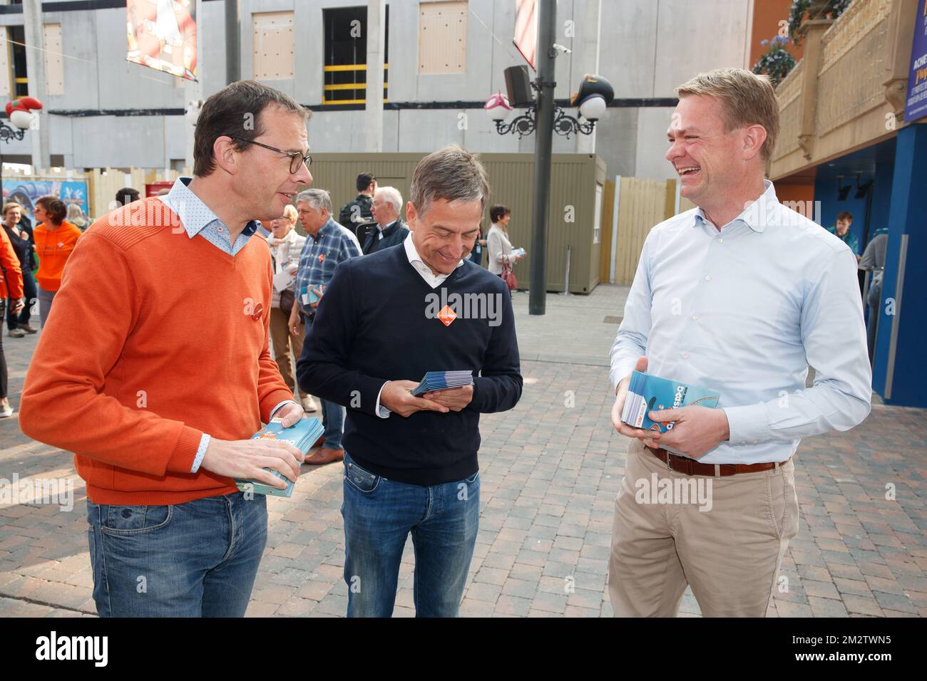 CD&V chairman Wouter Beke, CD&V's Servais Verherstraeten and CD&V's ...
