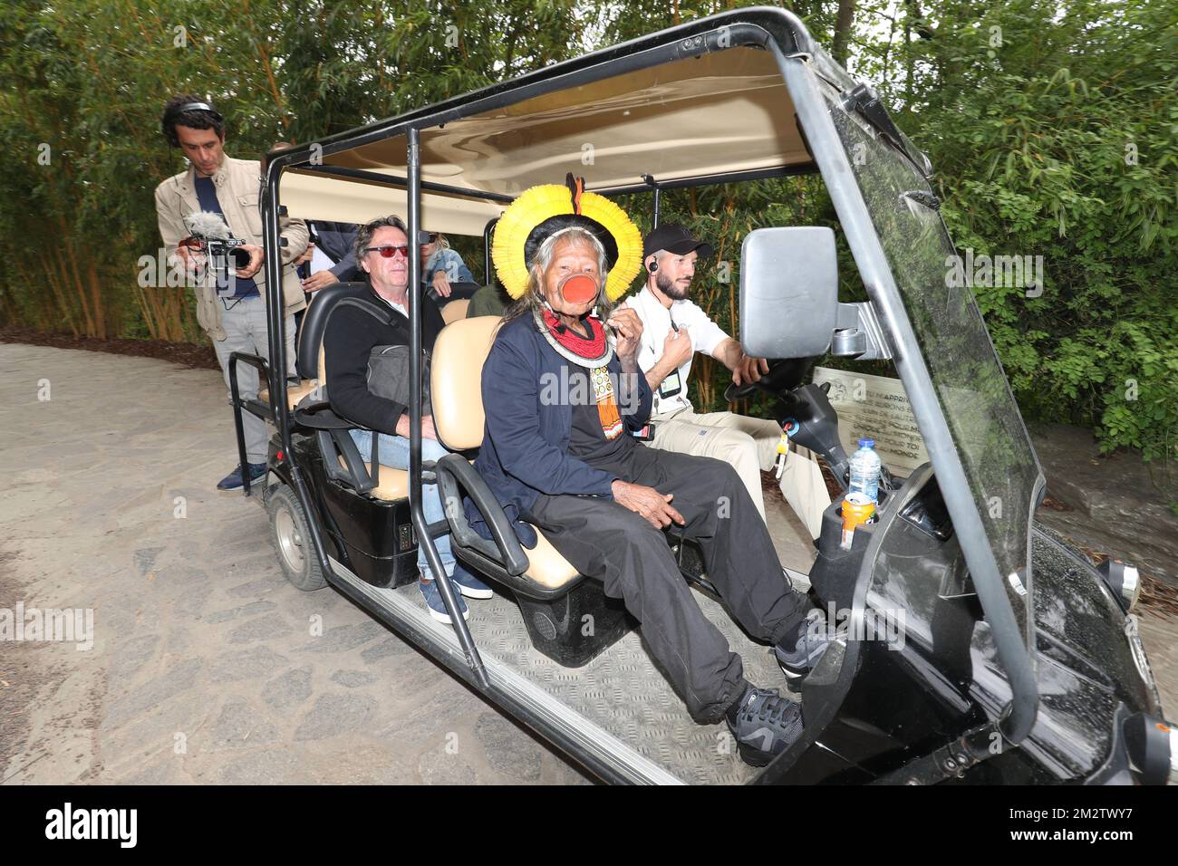 Amazon rainforest activist Chief Raoni Metuktire pictured during a ...