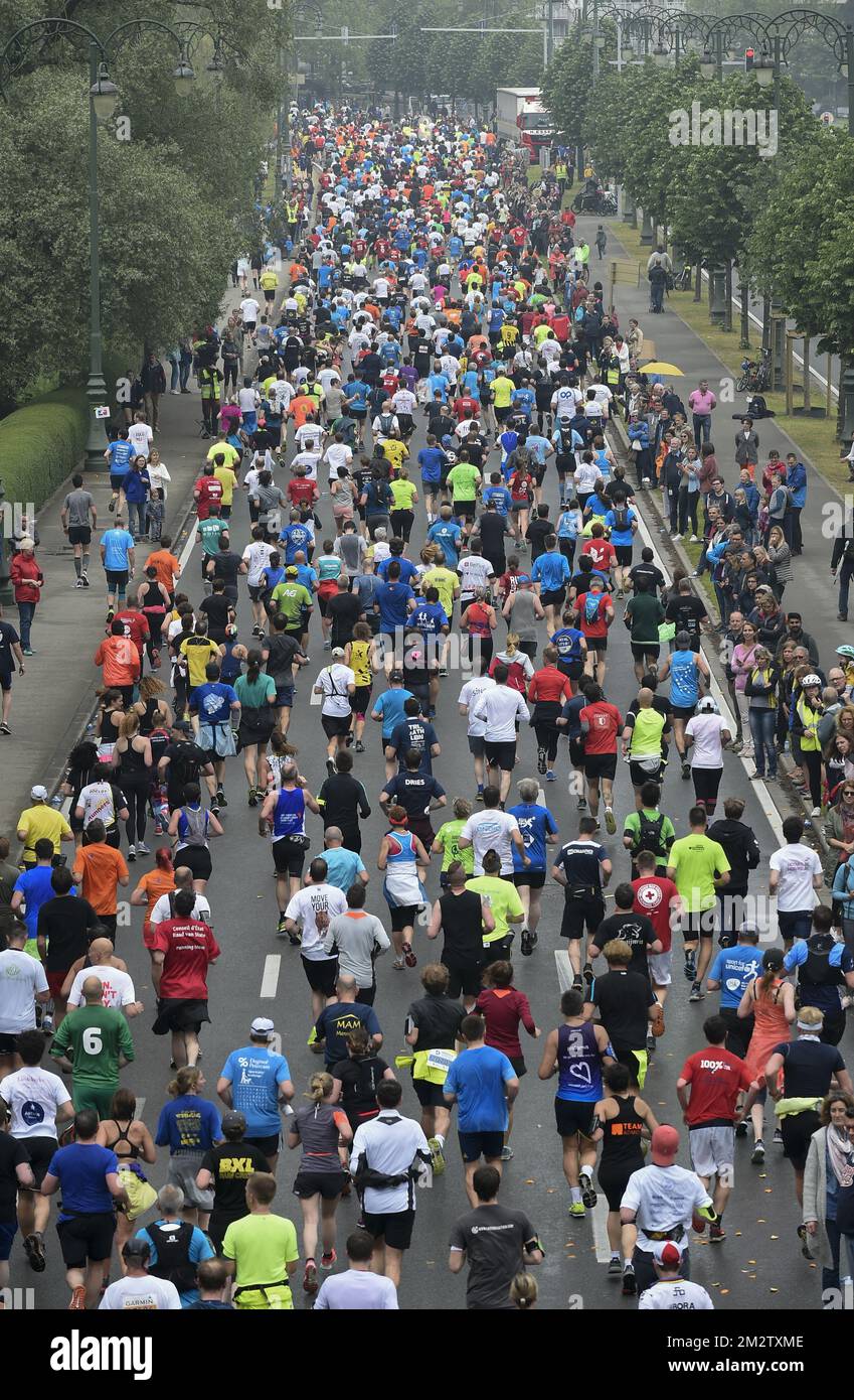 Runners pictured in action at the 40th edition of the Brussels' 20km ...
