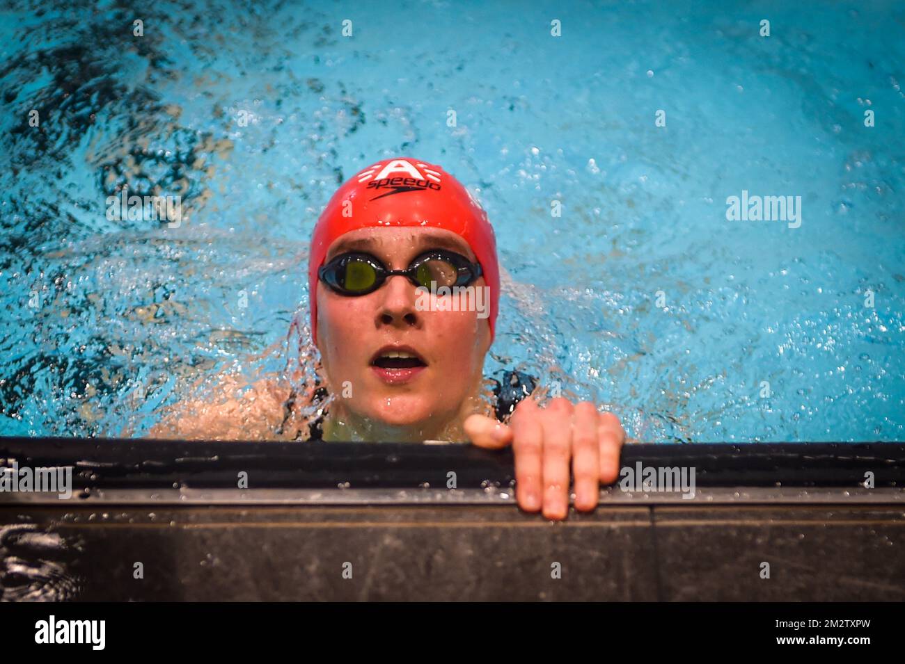 Belgian Kimberly Buys pictured after the women's 50m butterfly at the ...