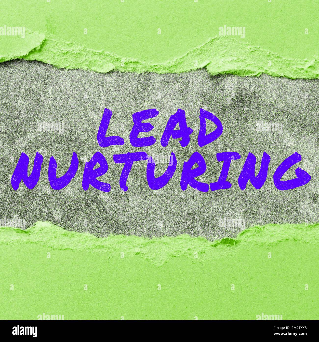 Conceptual caption Lead Nurturing. Business overview method of building ...