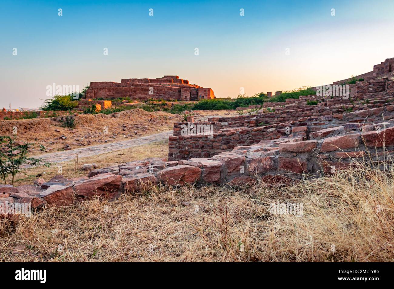 ancient ruined fort architecture from flat angle at day shot taken at ...