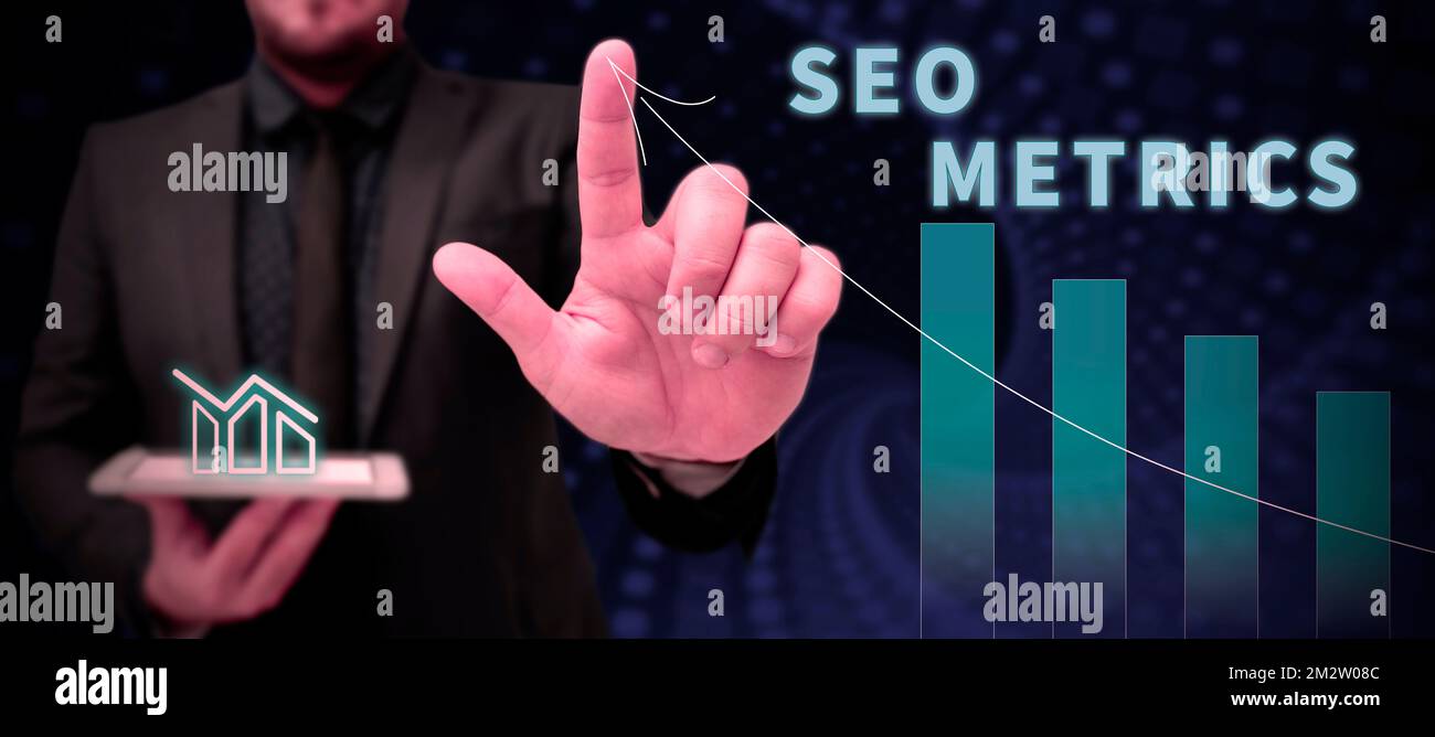 Writing displaying text Seo Metrics. Conceptual photo measure the ...