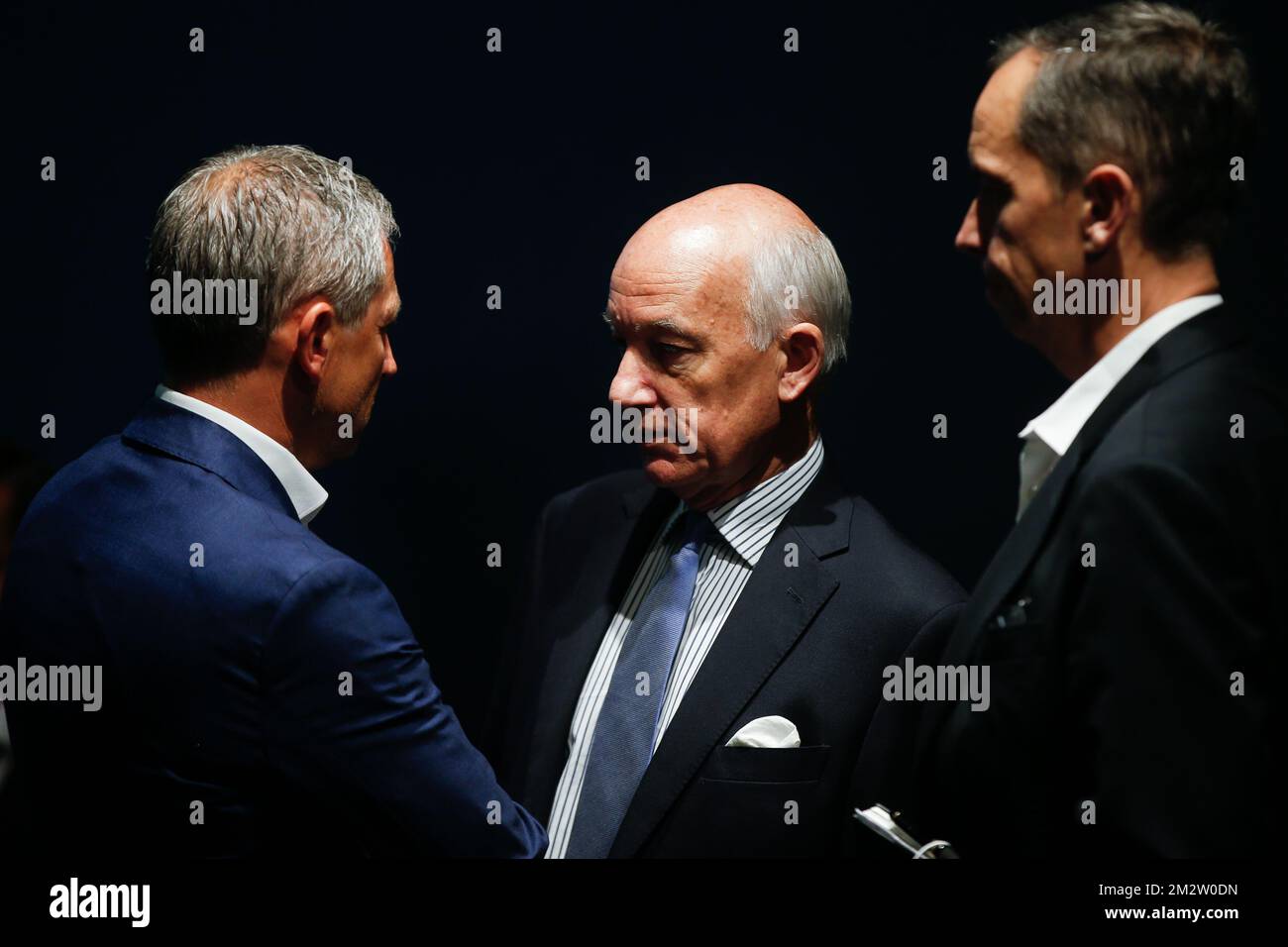 Former referee Frank De Bleeckere and David Elleray pictured during a ...