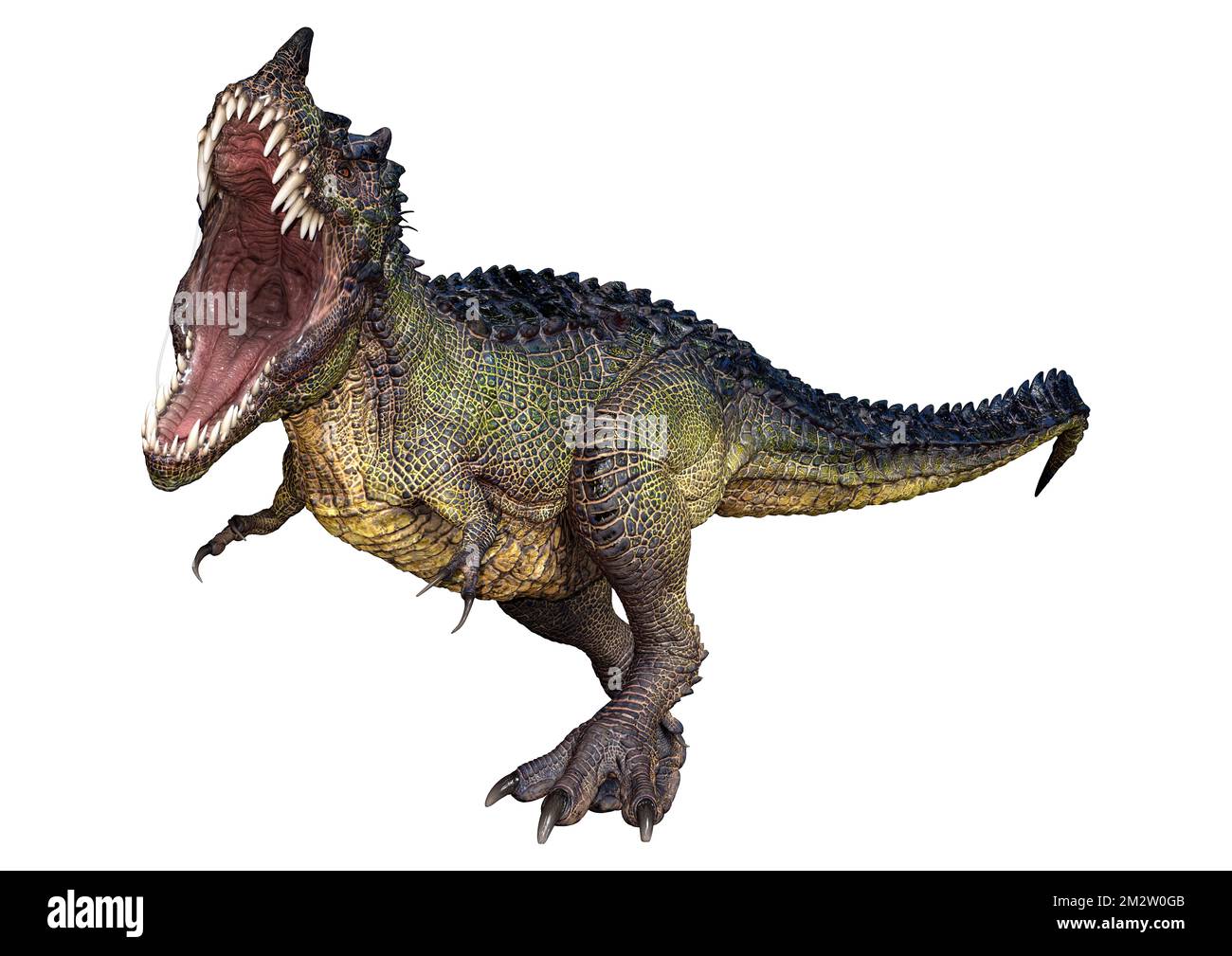 3D rendering of a fantasy dinosaur isolated on white background Stock ...