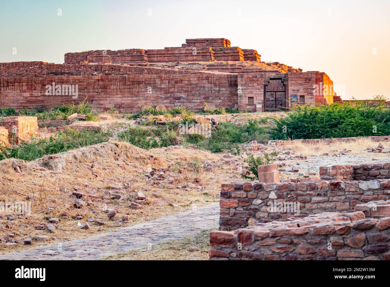 ancient ruined fort architecture from flat angle at day shot taken at ...