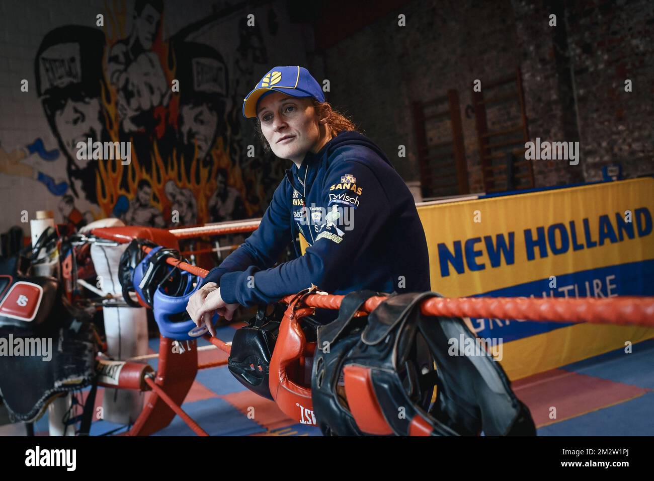 Belgian boxer Delfine Persoon pictured during a training session in ...