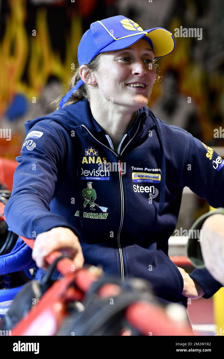 Belgian boxer Delfine Persoon pictured during a training session in ...