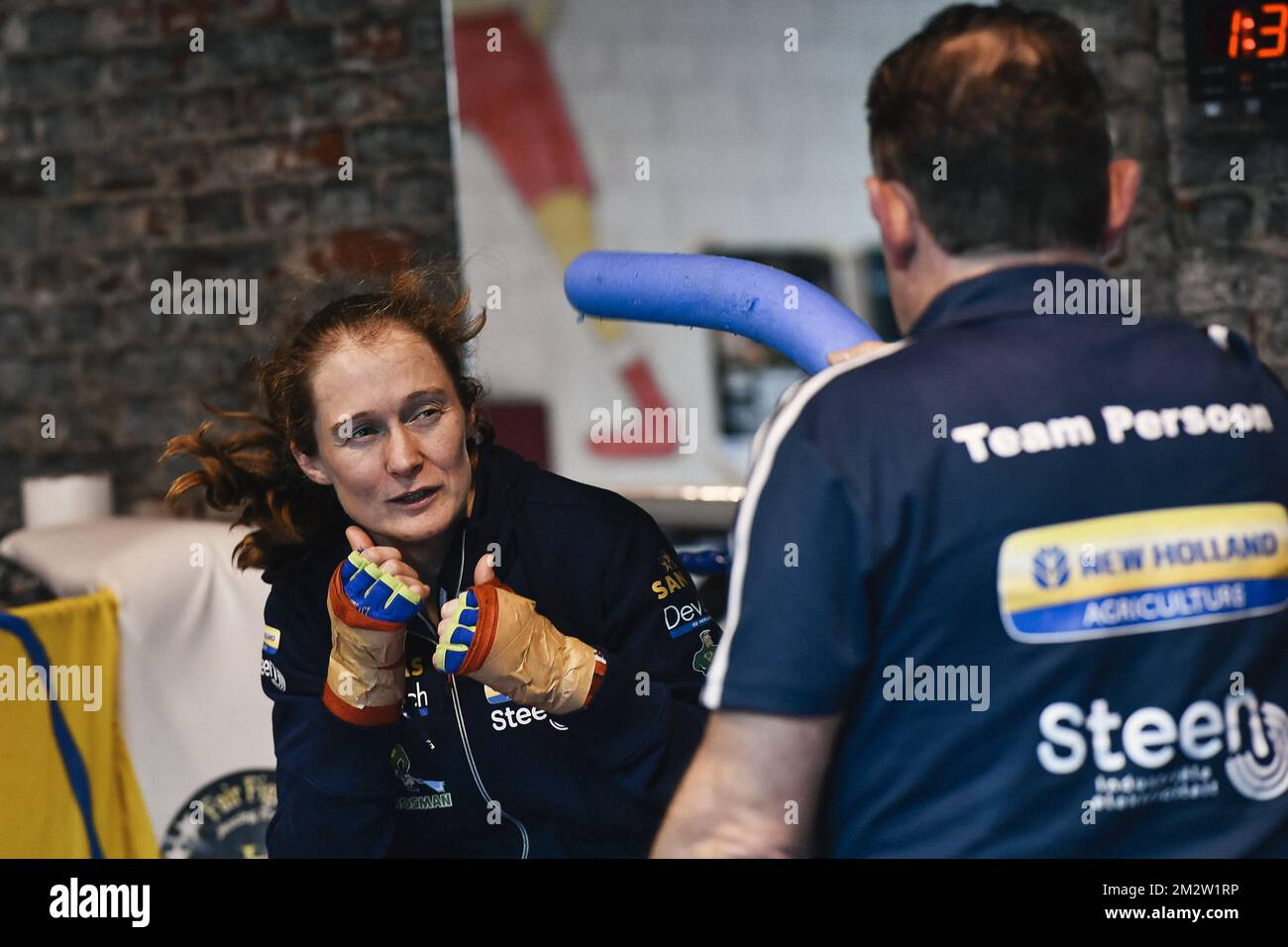 Belgian boxer Delfine Persoon pictured during a training session in ...