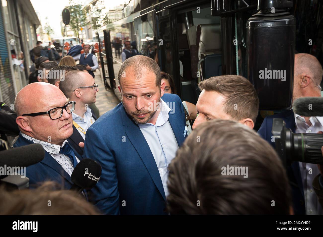 N-VA's Theo Francken arrives for the post-election meeting of Flemish ...