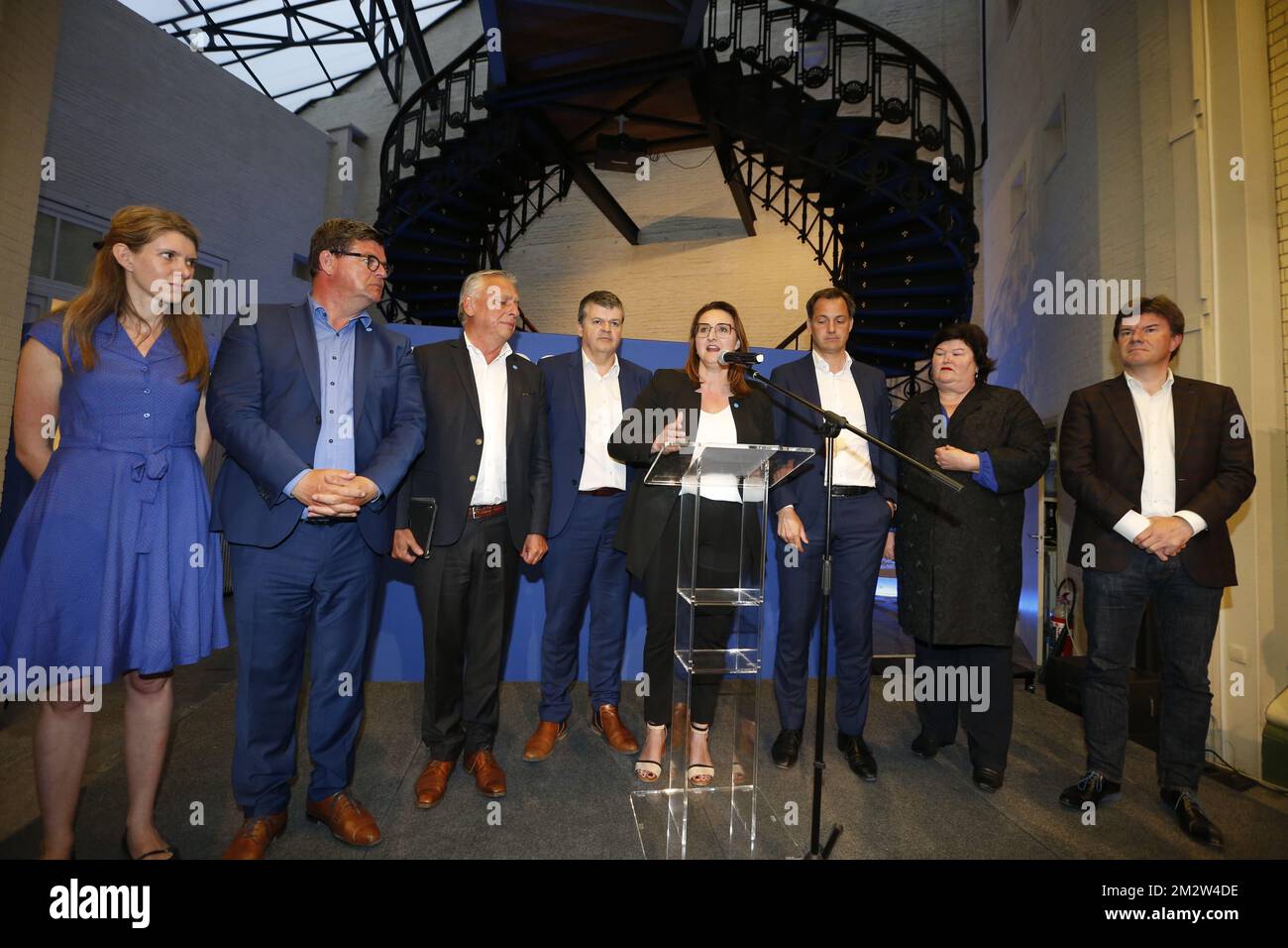 Open Vld's Els Ampe, Bart Tommelein, Open Vld's Patrick Dewael, Open ...