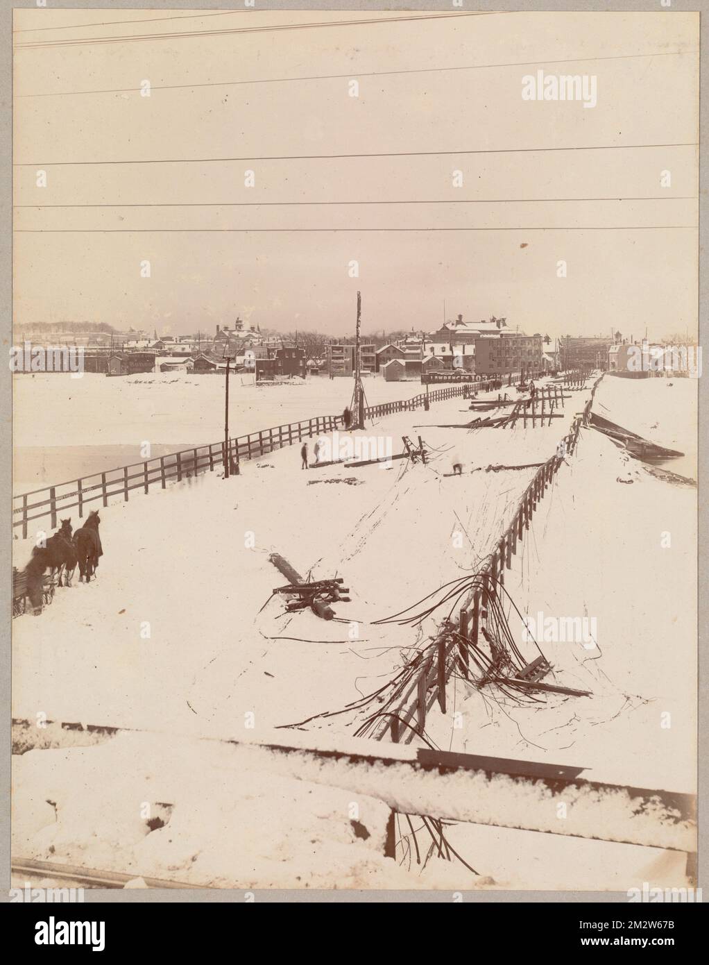 Fallen power lines , Electric lines, Debris Edgar Sutton Dorr ...