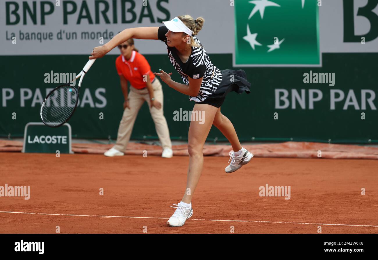 Belgian Elise Mertens pictured during the match between Elise Mertens (WTA 20) and Diane Parry ...