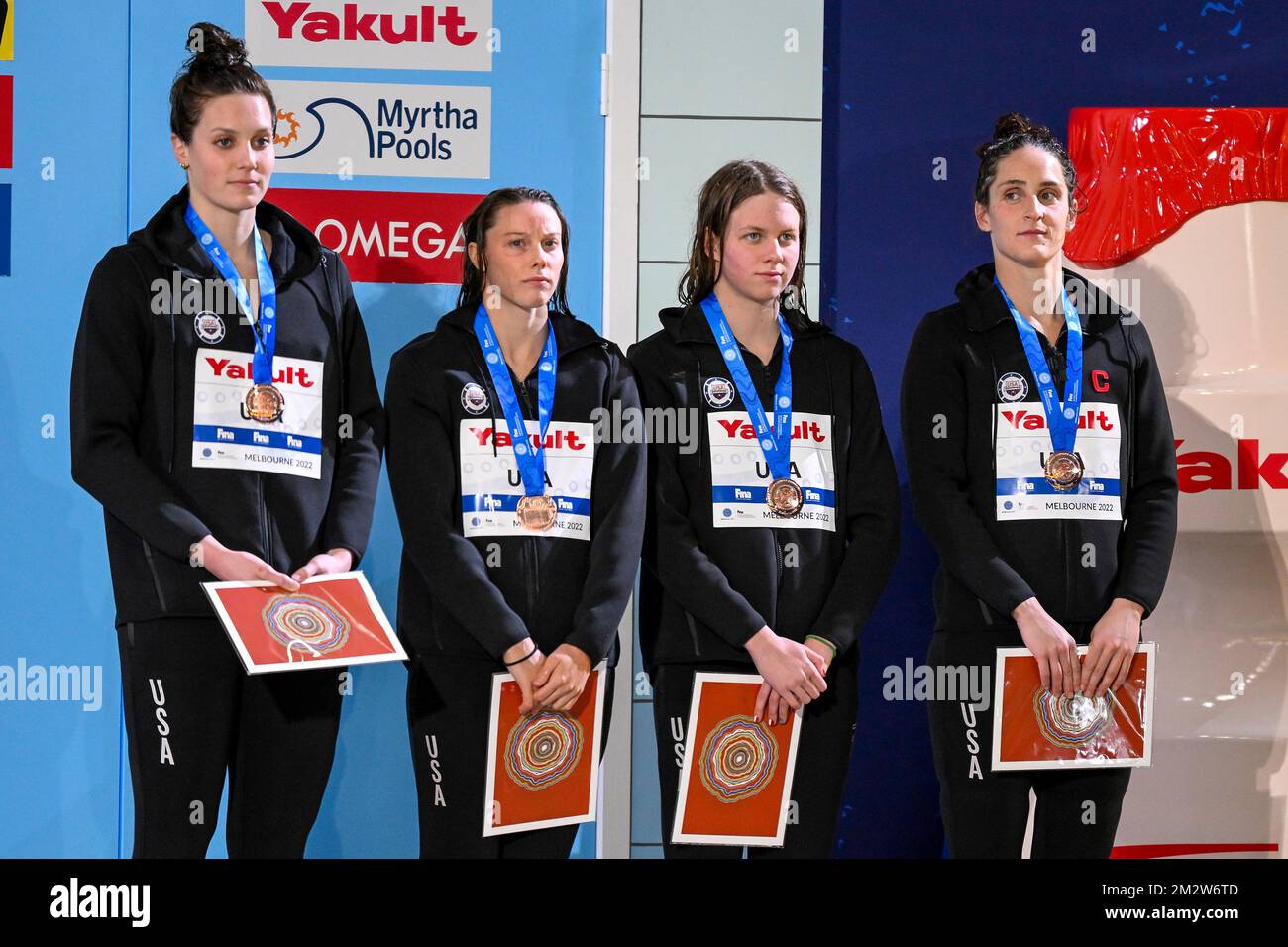 Melbourne, Australia. 14th Dec, 2022. Alex Walsh, Hali Flickinger, Erin ...