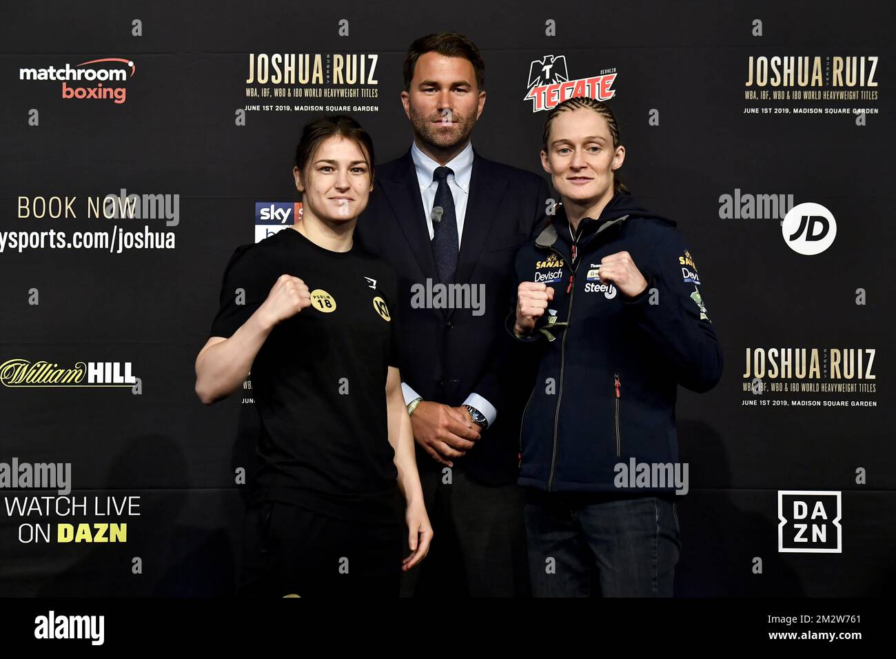 Irish Katie Taylor and Belgian boxer Delfine Persoon pictured during a ...