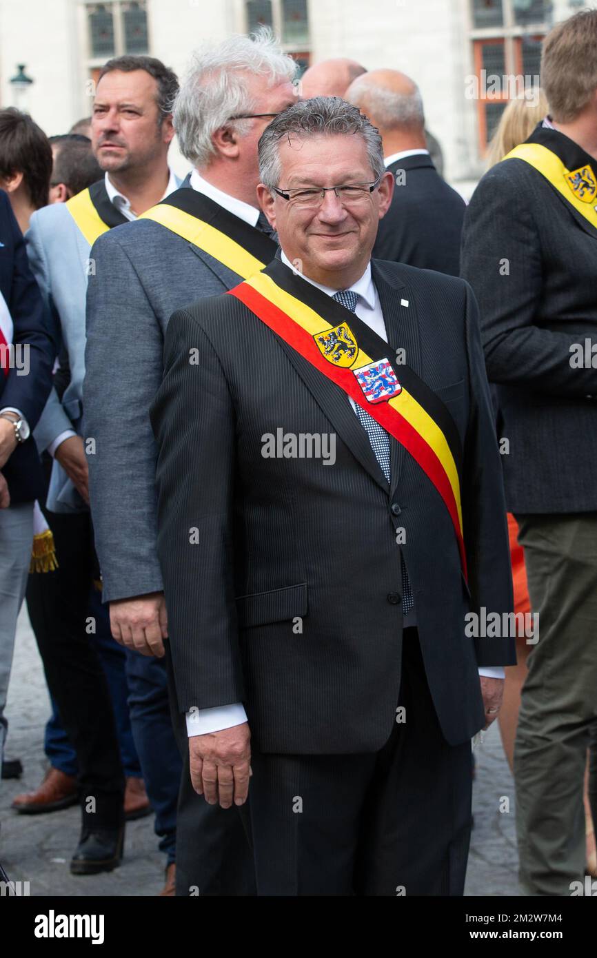 Brugge's Mayor Dirk De Fauw pictured during the Holy Blood Procession ...