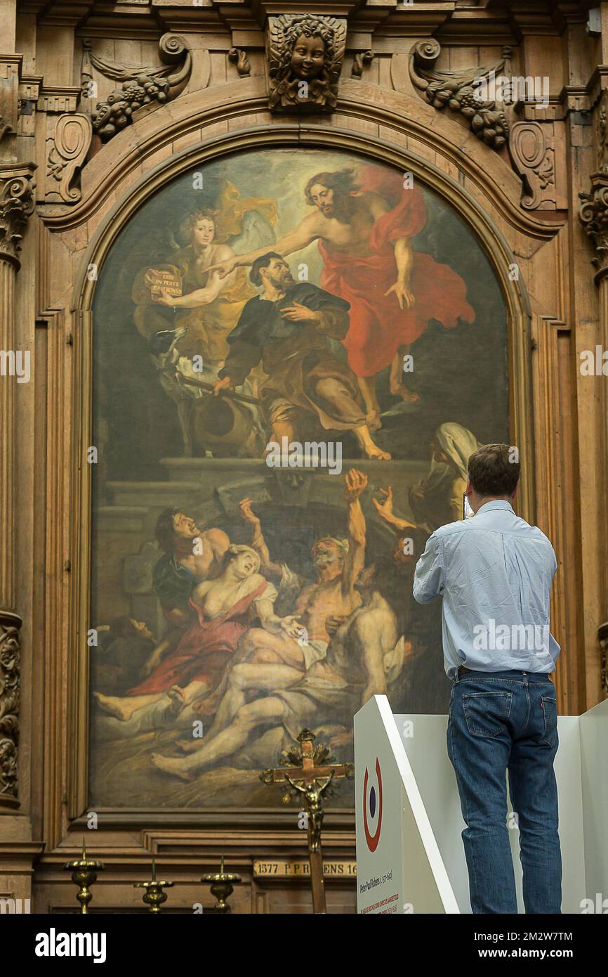 Illustration picture shows the presentation of the exhibition 'Meesters ...