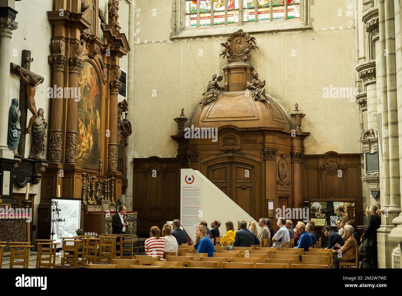 Illustration picture shows the presentation of the exhibition 'Meesters ...