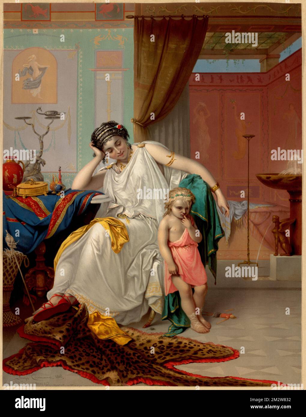 A family scene in Pompeii , Families, Children. Louis Prang & Company ...