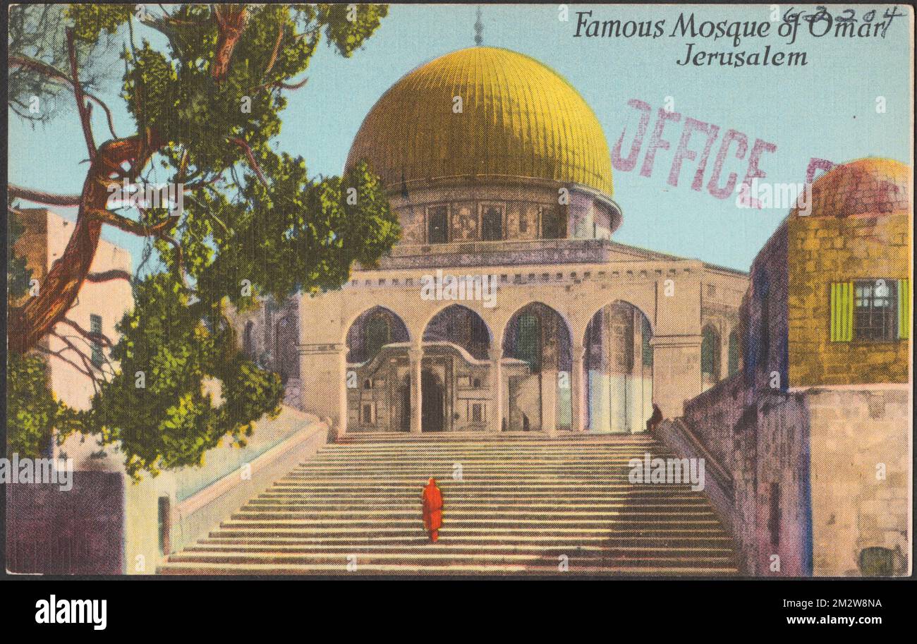 Famous Mosque of Omar, Jerusalem , Mosques, Tichnor Brothers Collection ...