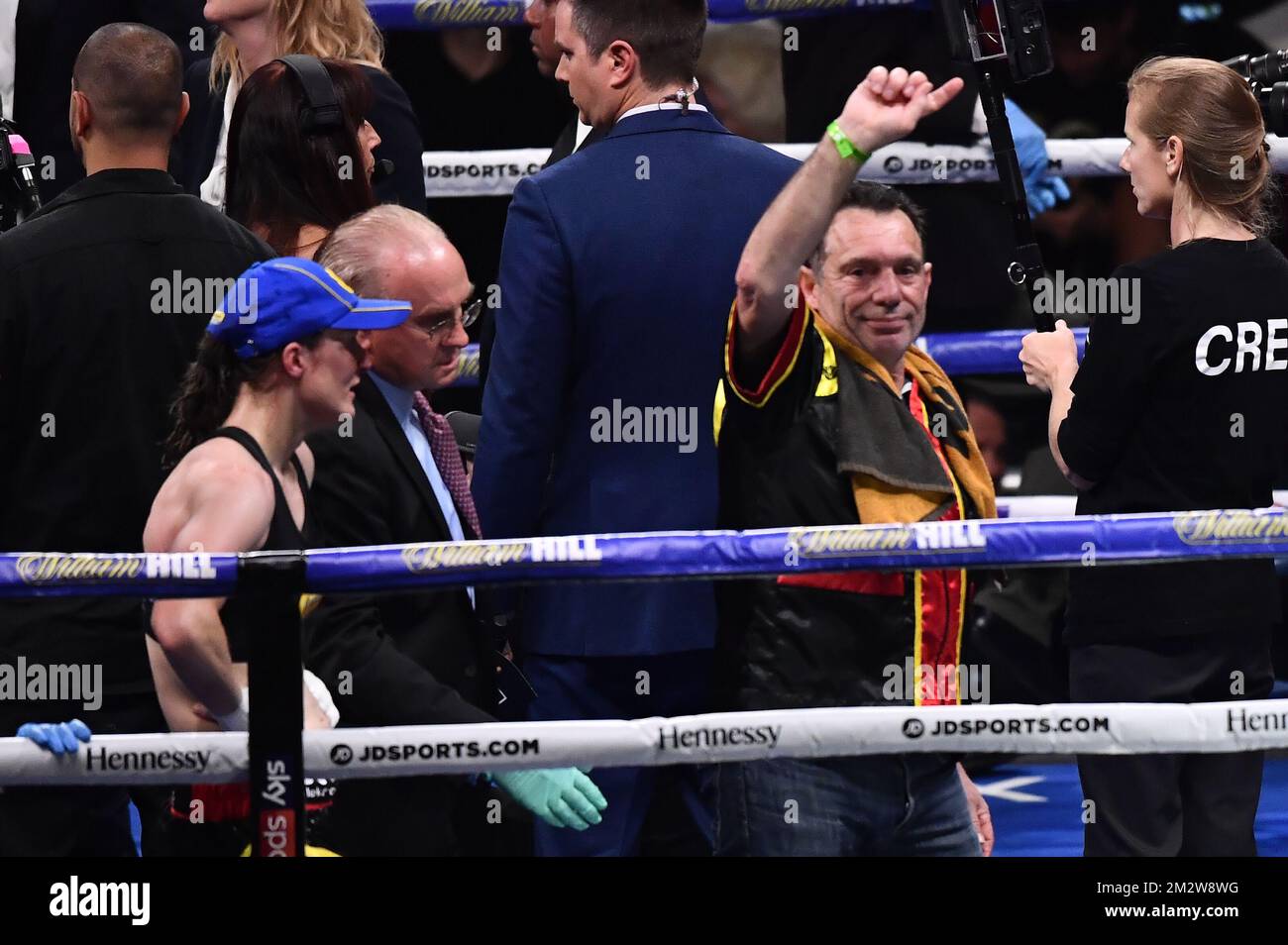 Belgian Delfine Persoon pictured at the end of her boxing fight against ...