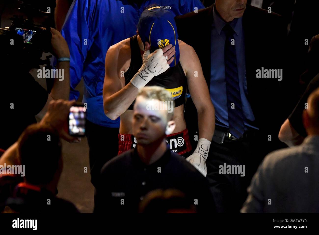 Belgian Delfine Persoon pictured during the fight between Irish Katie ...