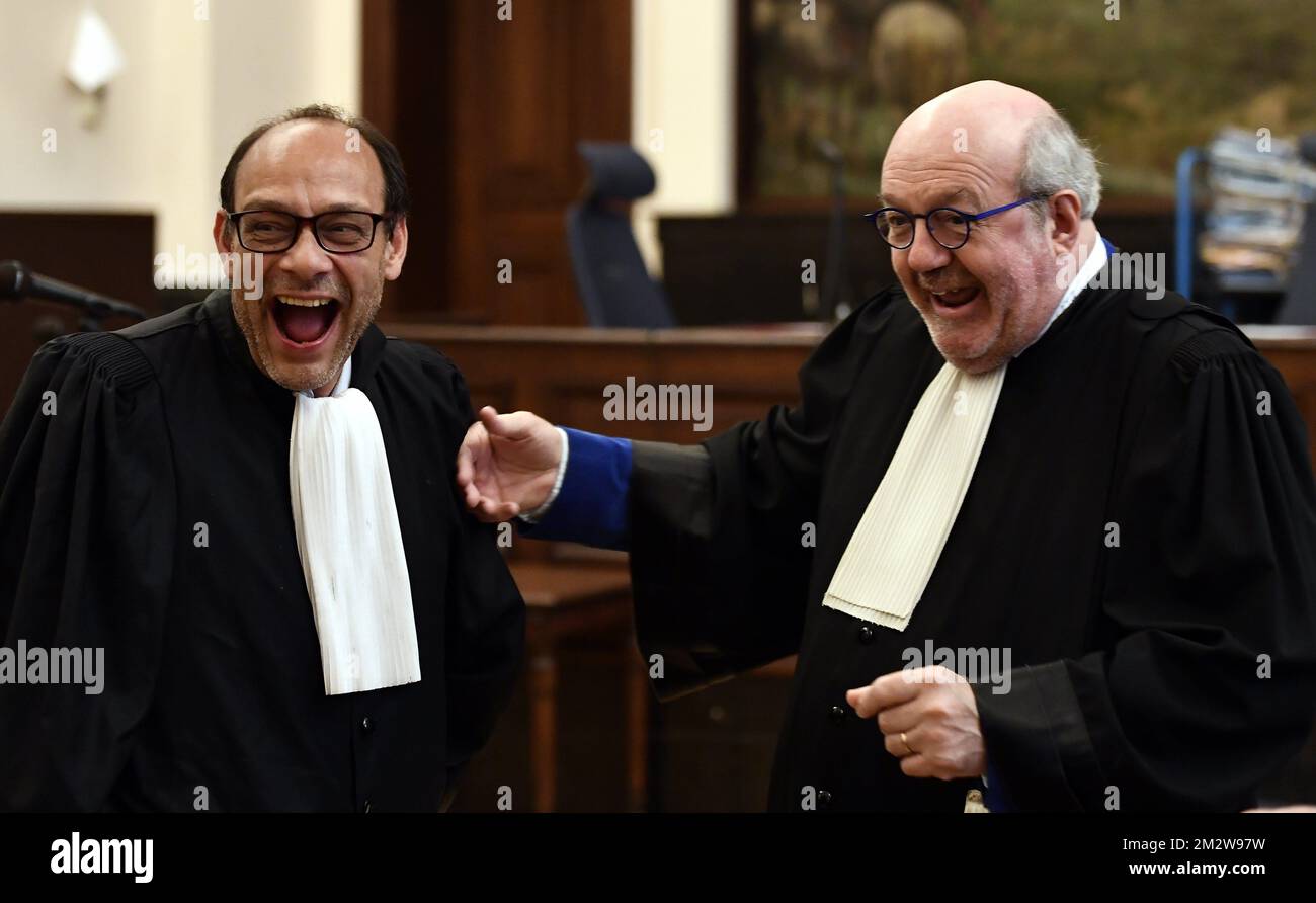 Lawyer Marc Uyttendaele and Lawyer Marc Preumont pictured at the start ...