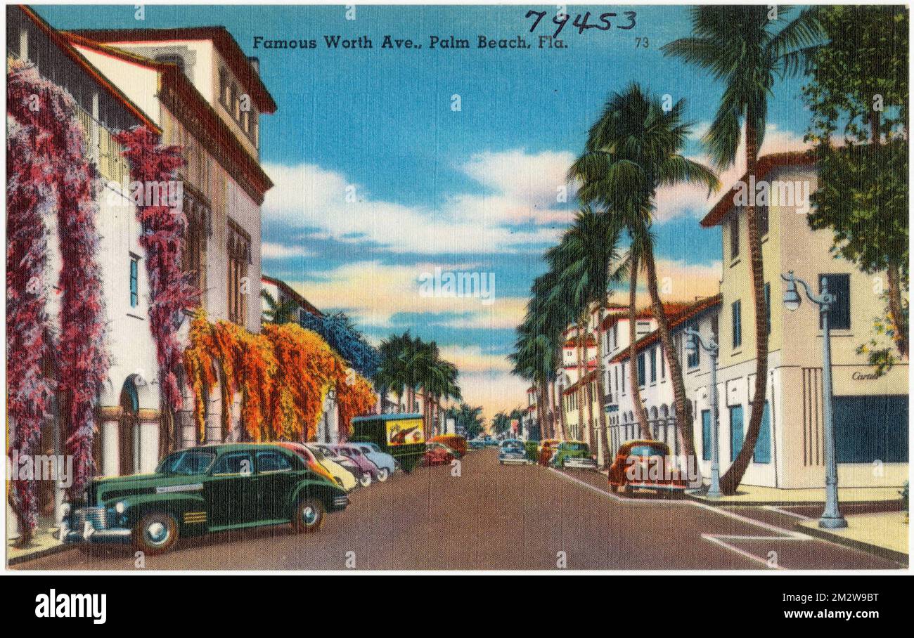 Famous Worth Ave., Palm Beach, Florida , Cities & towns, Tichnor ...