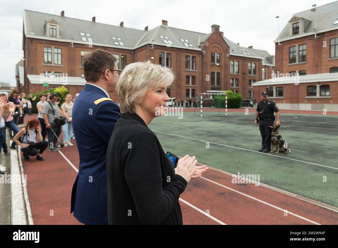 police director Eric Snoeck and writer Karin Slaughter pictured during ...