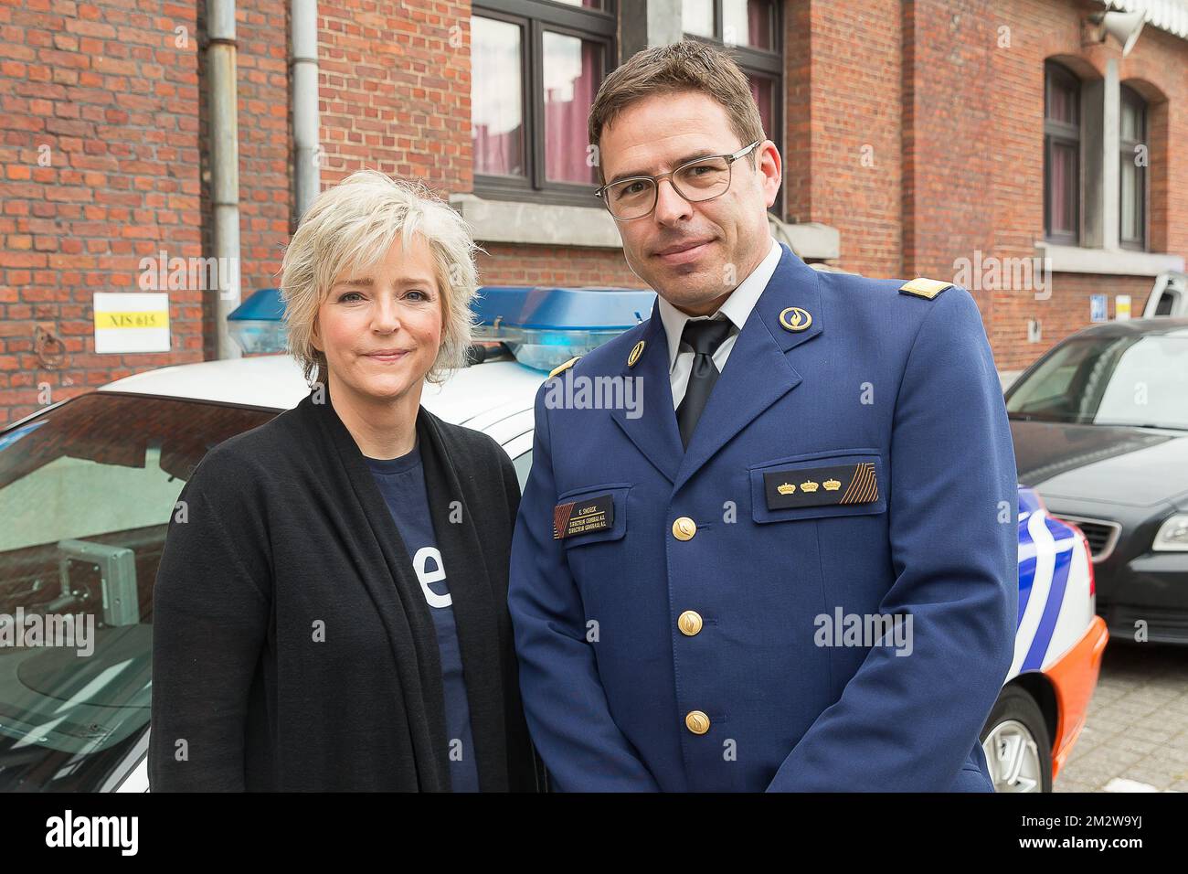 writer Karin Slaughter and police director Eric Snoeck pictured during ...