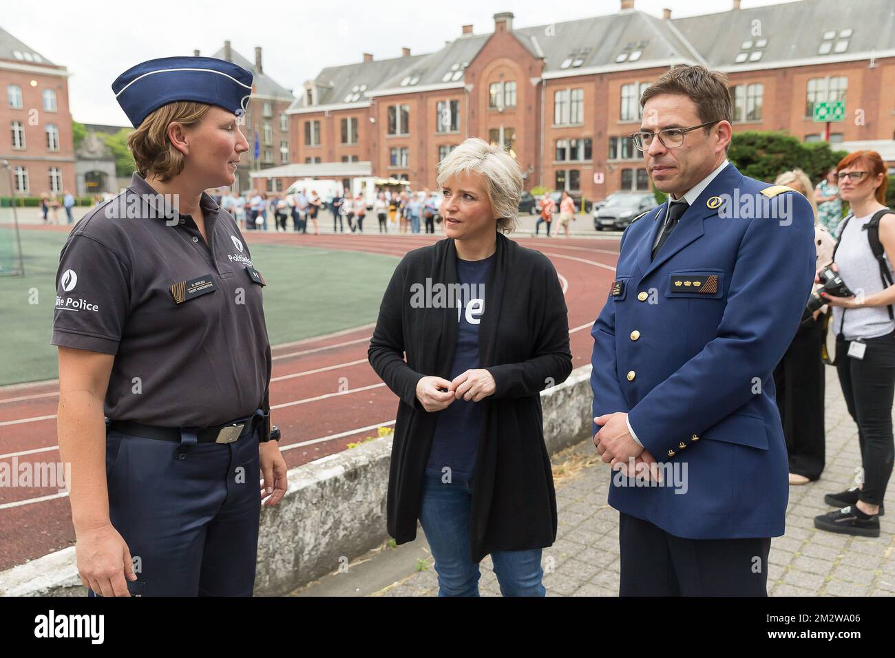 writer Karin Slaughter and police director Eric Snoeck pictured during ...