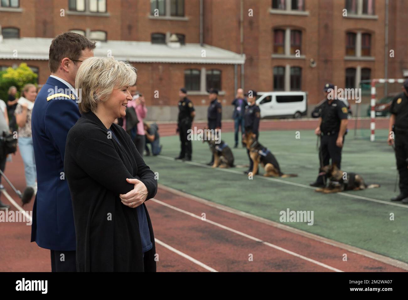 police director Eric Snoeck and writer Karin Slaughter pictured during ...