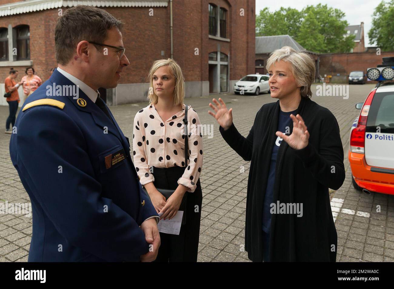 police director Eric Snoeck and writer Karin Slaughter pictured during ...