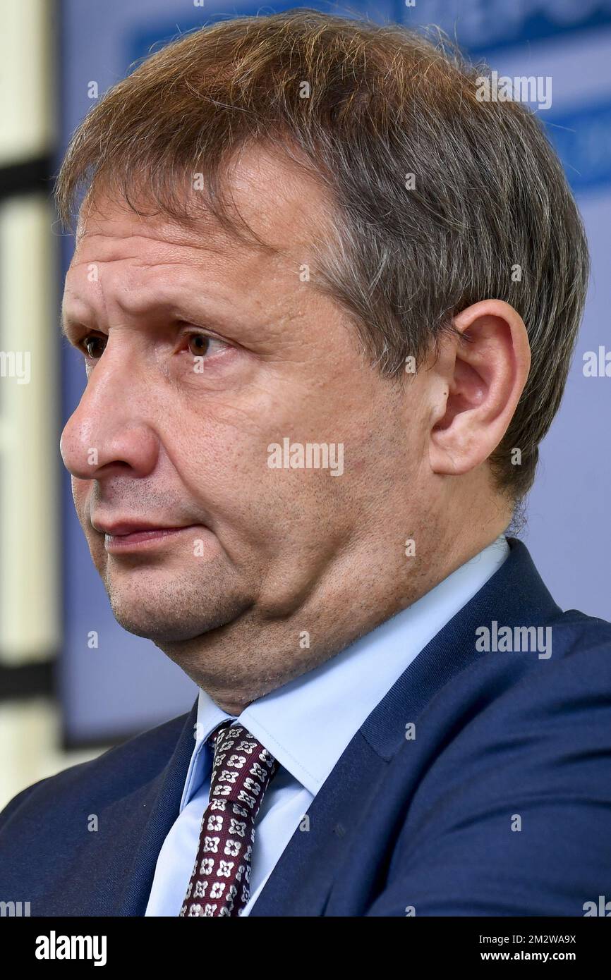 Skeyes CEO Johan Decuyper pictured during a press conference to present ...