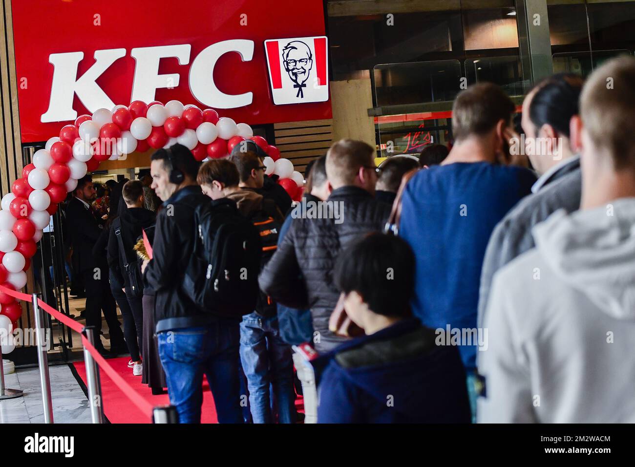 Illustration picture shows the opening day of the first Kentucky Fried ...