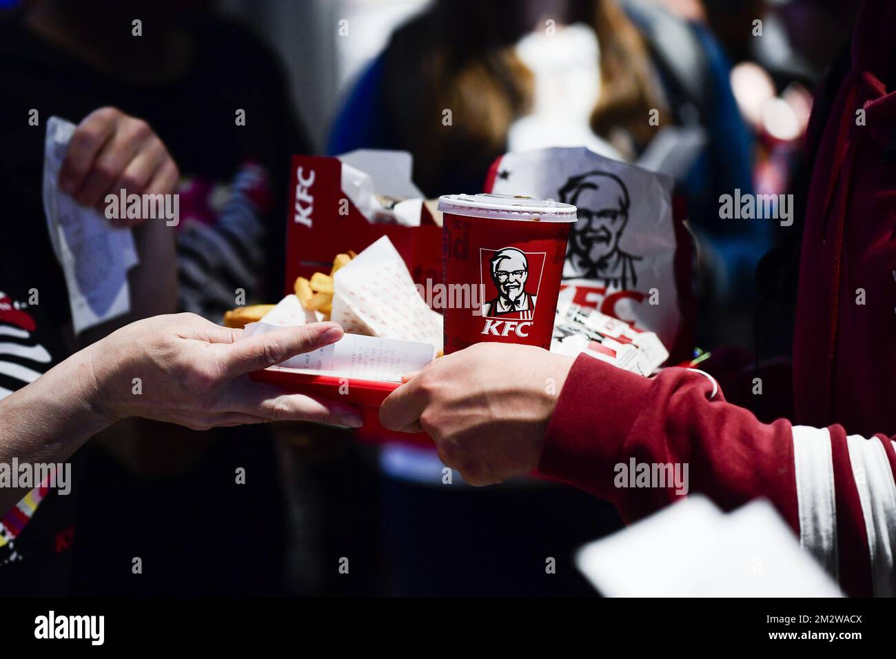 Illustration picture shows the opening day of the first Kentucky Fried ...