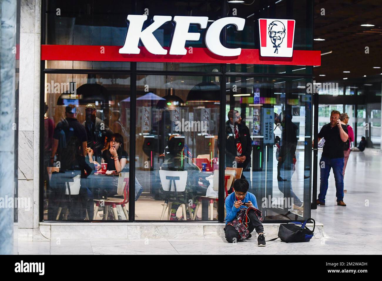 Illustration picture shows the opening day of the first Kentucky Fried ...