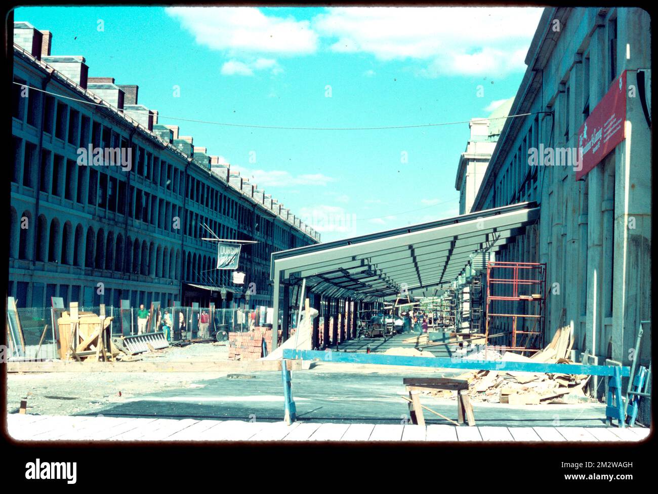 Faneuil Hall Marketplace under construction, Boston , Markets ...