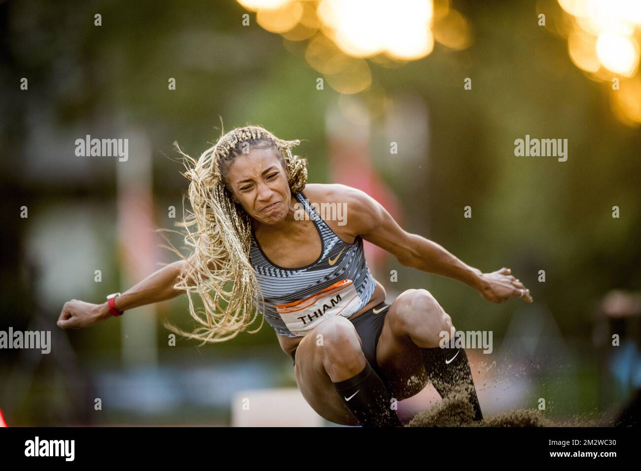 Belgian Nafissatou Nafi Thiam pictured in action during the women's ...