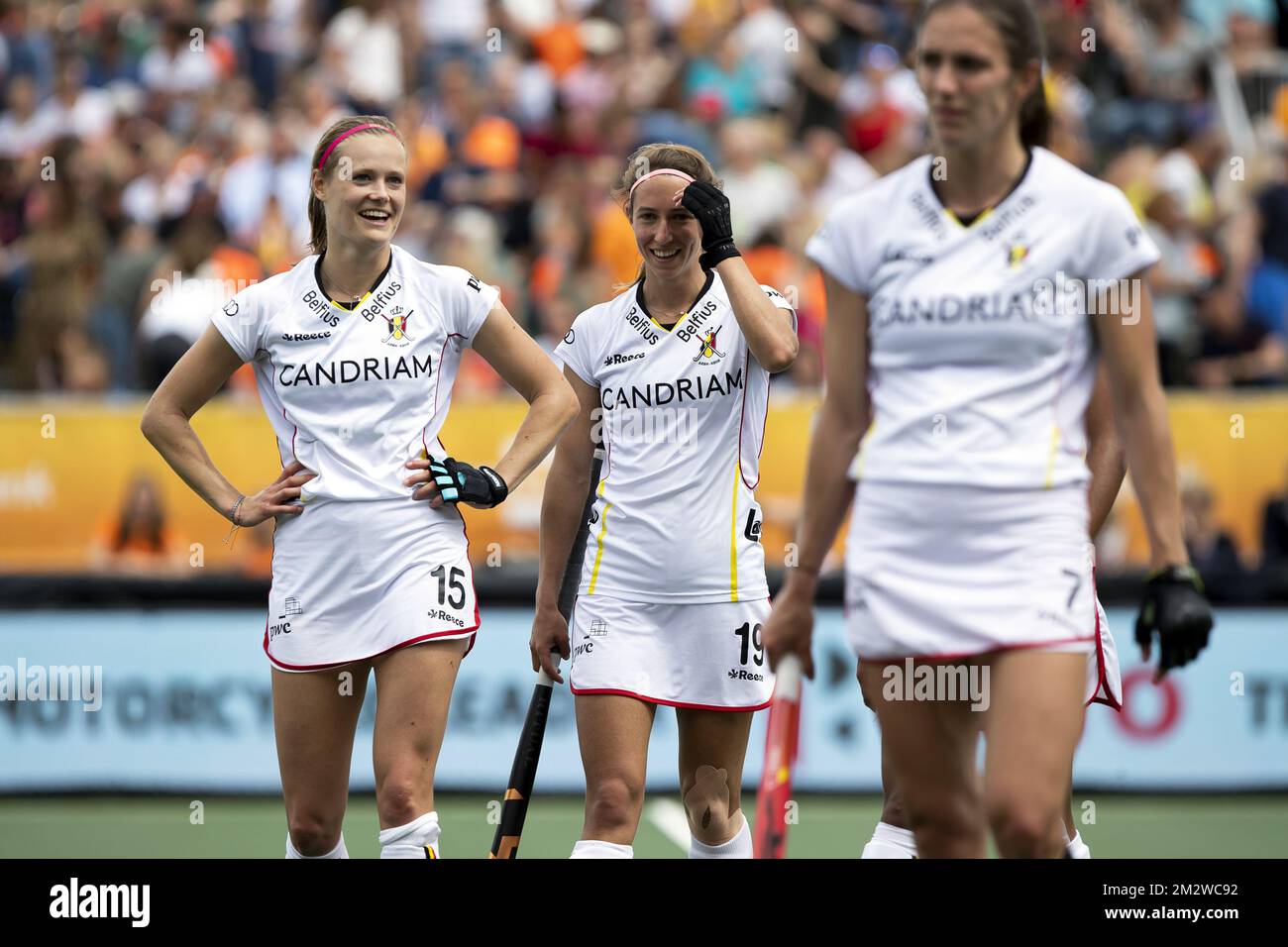 Belgium's Anne-Sophie Weyns and Belgium's Barbara Nelen pictured after ...